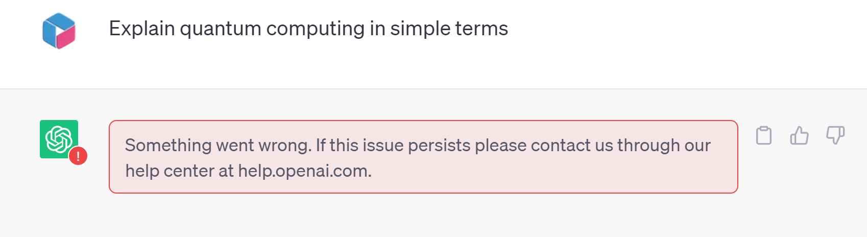 Something went wrong. If this issue persists please contact us through ...